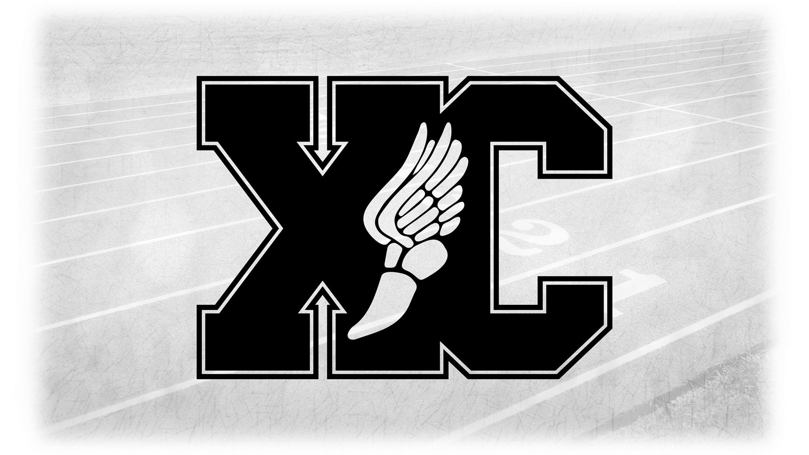 Sports Clipart: Black College Style Letters "xc" Standing for Cross ...