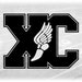 Sports Clipart: Black College Style Letters xc Standing for Cross ...