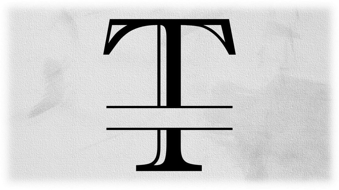 Word Clipart: Black Formal Etched Colonial Style Capital Initial or ...
