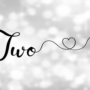 Words Clipart: Simple Easy Single Black Word two - Etsy