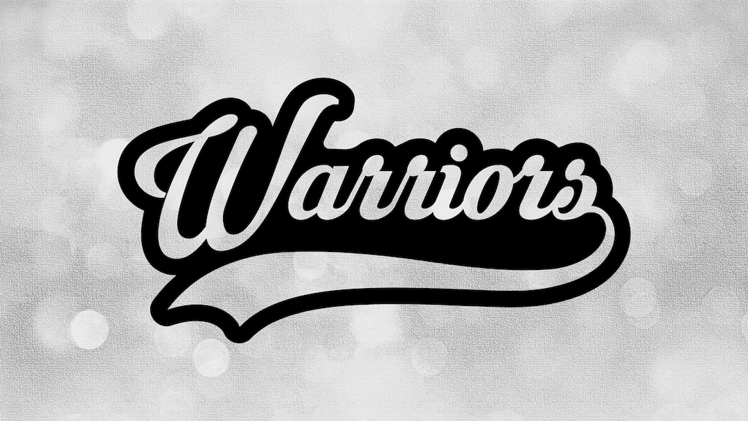 Sports Clipart: Black Word With Cutout "warriors" Team Name in Fancy ...