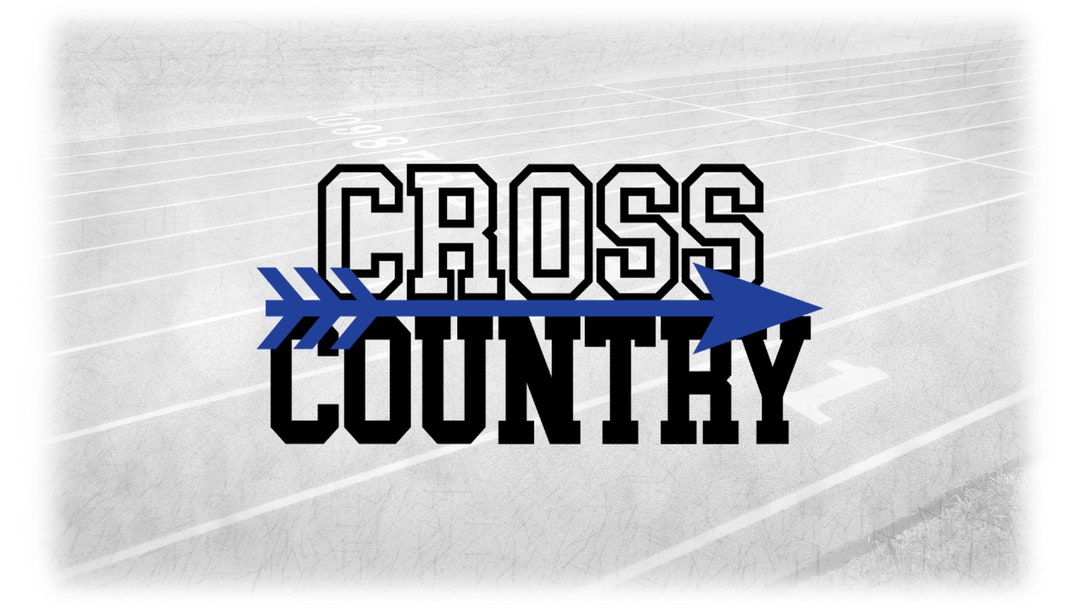 Sports Clipart: Blue Arrow Symbol Layered on Black Bold Varsity Style ...