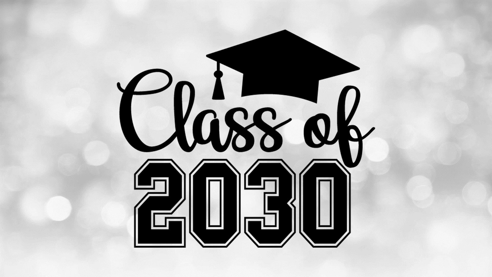 Educational Clipart: Words "class of 2030" in Varsity / Collegiate and ...