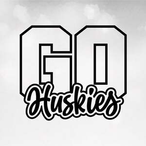 Sports Clipart: Black Bold Varsity Outline Word "go" With Script Team ...