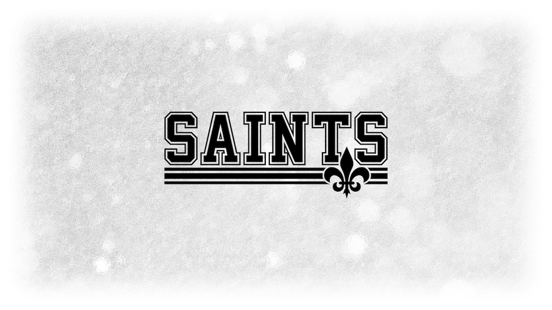 Sports Clipart: Black Bold "saints" Team Mascot Name in Varsity Style ...