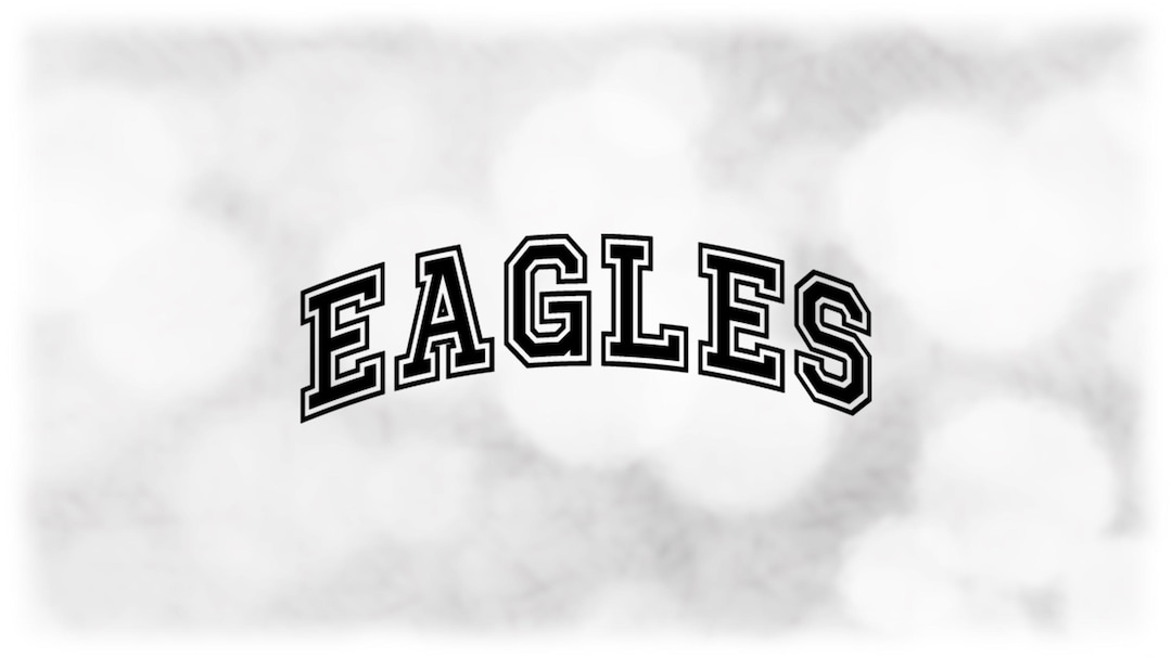 Sports Clipart: Black Bold Arched College Varsity Block Outline Style ...