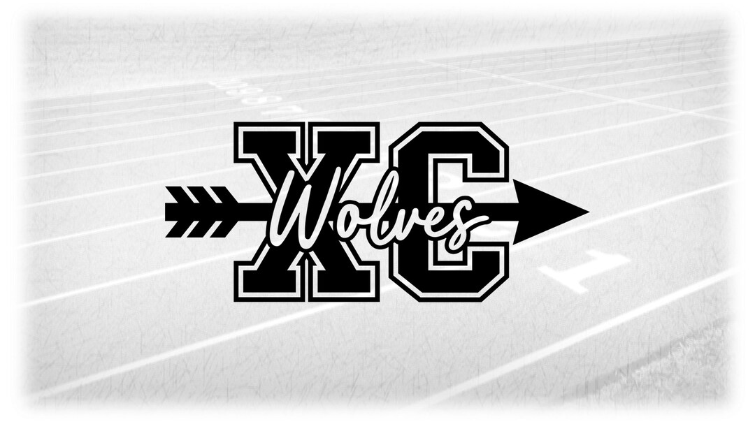 Sports Clipart: Thick Black Varsity Letters "xc" With Arrow for Cross ...