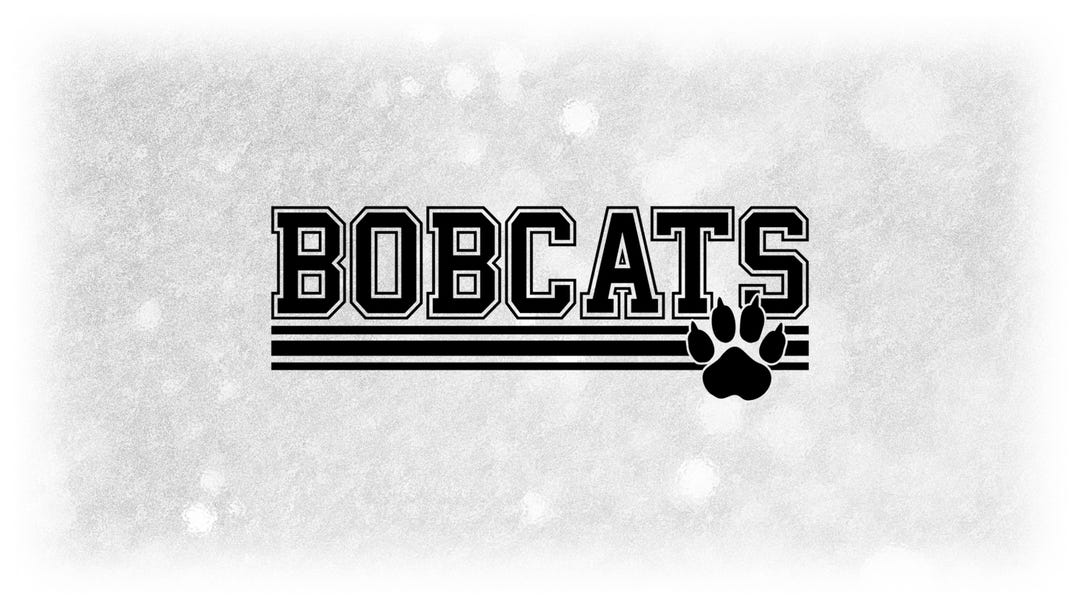 Sports Clipart: Black Bold "bobcats" Team Name in Varsity Style Above ...