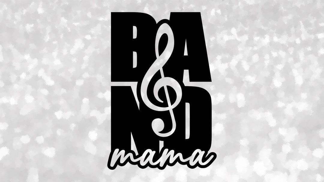 Entertainment Clipart: Black Letters "band" in Square Shape With Treble ...