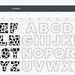 Word Clipart: Black Cow Print or Spot Patterned Alphabet Grouped on ONE ...