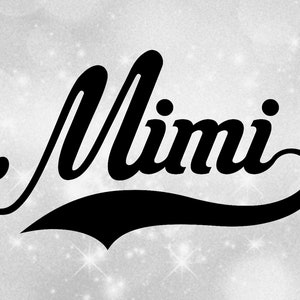 Family Clipart: Word mimi in Fancy Type With - Etsy