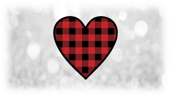 Shape Clipart: Layered Black Over Red Buffalo Check Plaid - Etsy