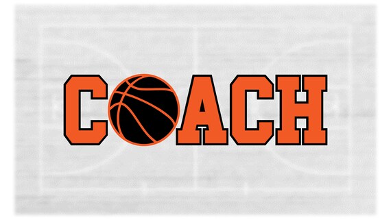 Sports Clipart: Layered Black on Orange coach in | Etsy