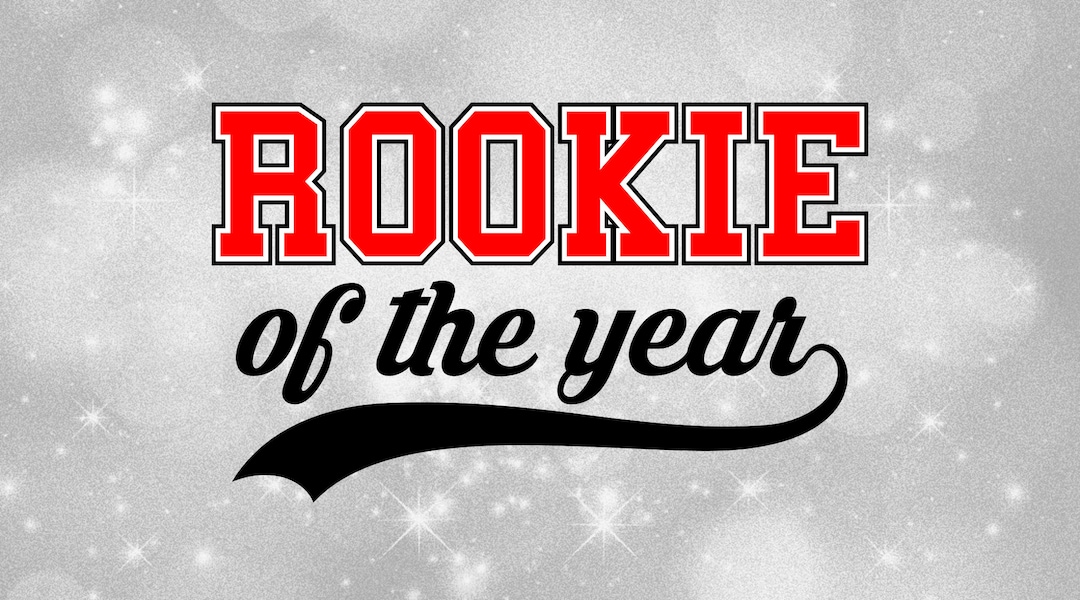 Sports Clipart: Layered Word "rookie" in Block Type With "of the Year ...
