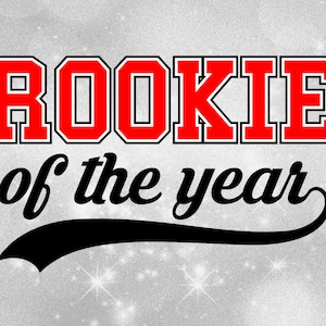 Sports Clipart: Layered Word "rookie" in Block Type With "of the Year ...
