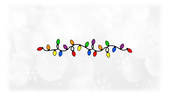 Christmas Light Bulb String Clipart