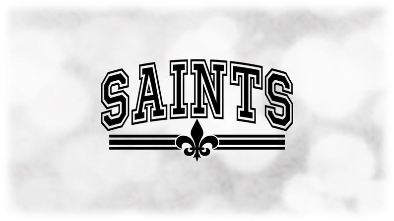 Sports Clipart: Black Arched College Varsity Team Mascot Name "saints ...