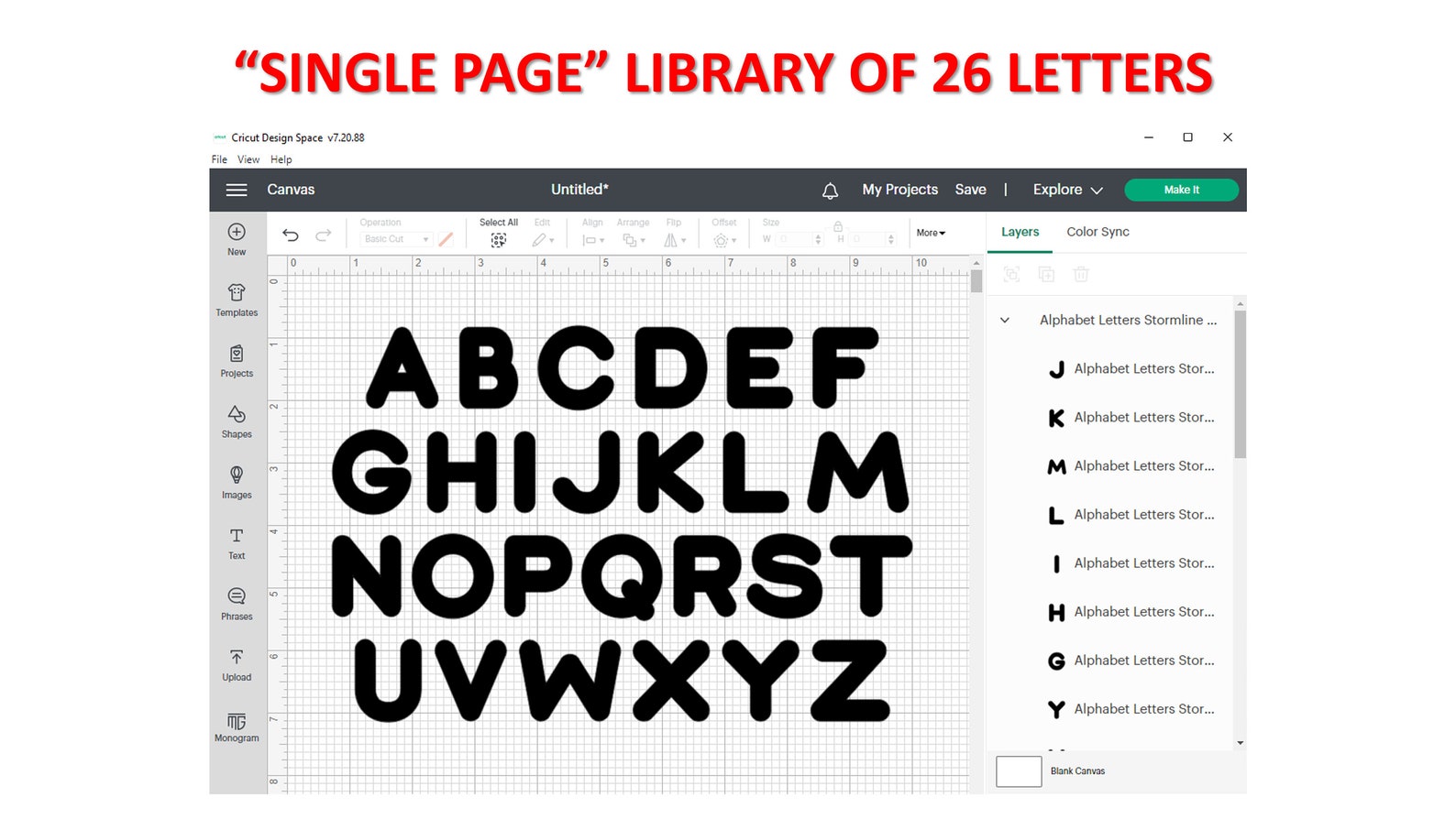 Word Clipart: Black Tubular Alphabet Letter Solid Templates - Etsy