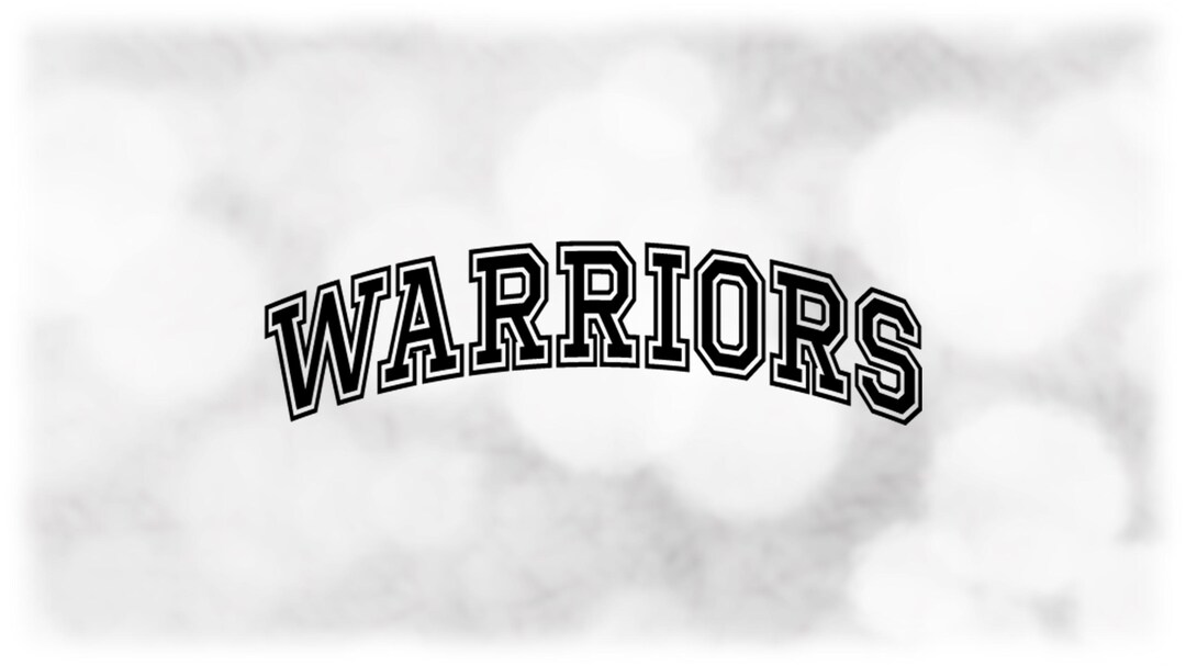 Sports Clipart: Black Bold Arched College Varsity Block Outline Style ...