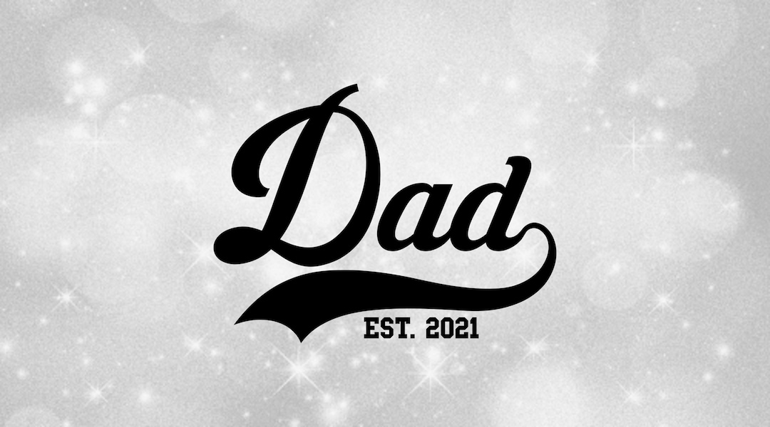 Family Clipart: Black Word "dad" in Fancy Script W/ Baseball Style ...
