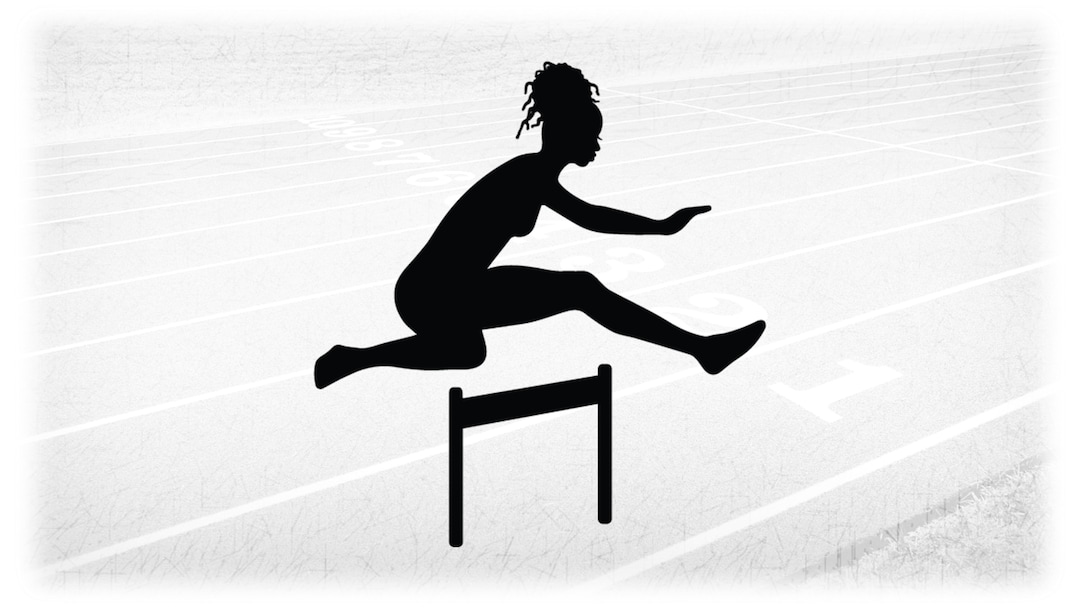 Sports Clipart: Black Silhouette of Track & Field Female / Woman ...