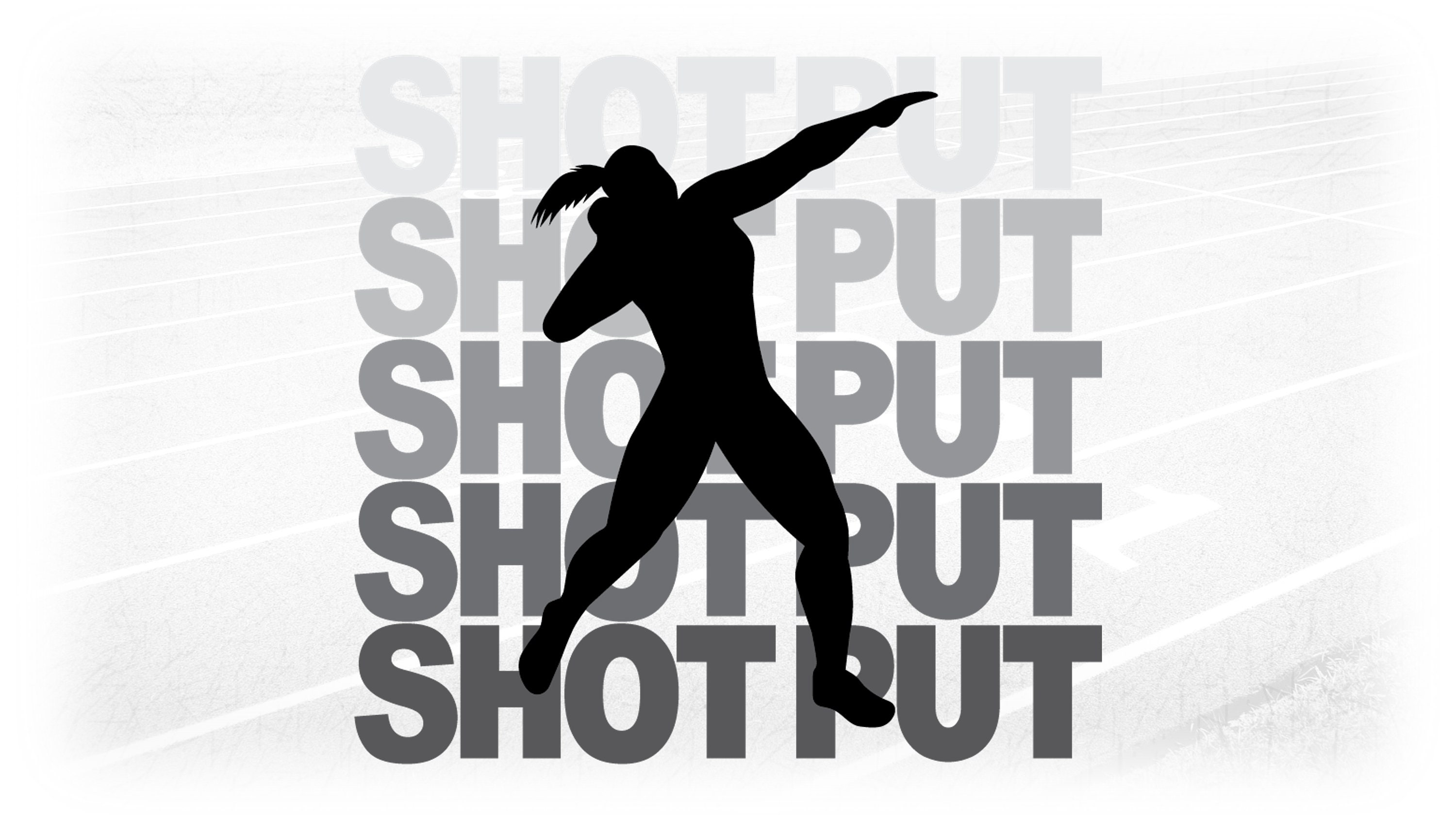 Girl Shot Put Silhouette