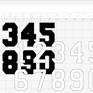 Sports Clipart: Jersey Number Templates Grouped on ONE Single Sheet ...