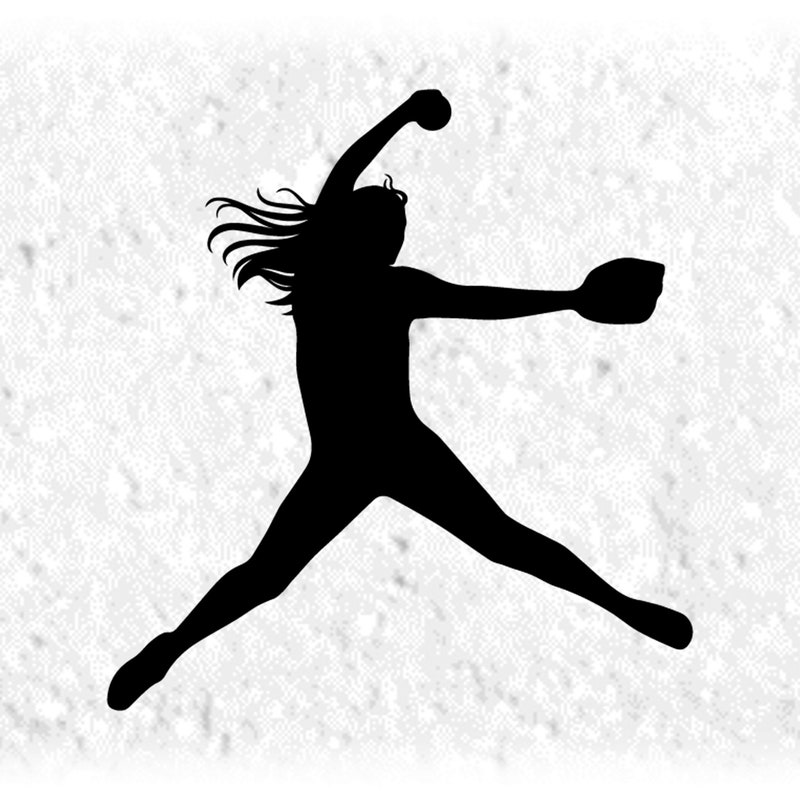 Softball Pitcher Clipart - Etsy