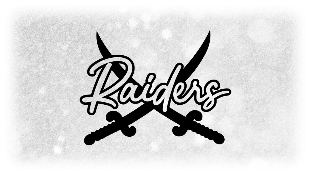 Sports Clipart: Black Script "raiders" Team Mascot Name Cutout of ...