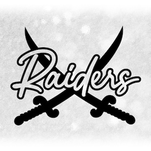 Sports Clipart: Black Script "raiders" Team Mascot Name Cutout of ...
