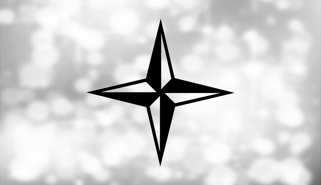 Shape Clipart: Four-point / 4-point Compass Style Star or Compass Rose ...