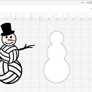 Holiday Clipart: Black on White Volleyball Snowman W/ Coal Eyes, Mouth ...