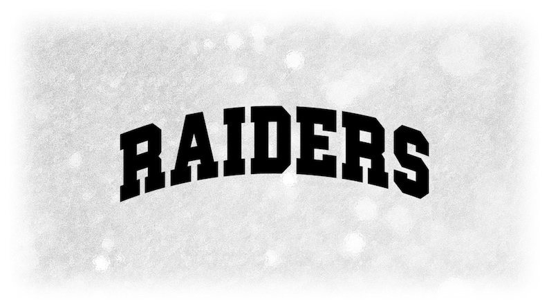 Sports Clipart: Black Arched "raiders" Team Name in Bold Collegiate ...