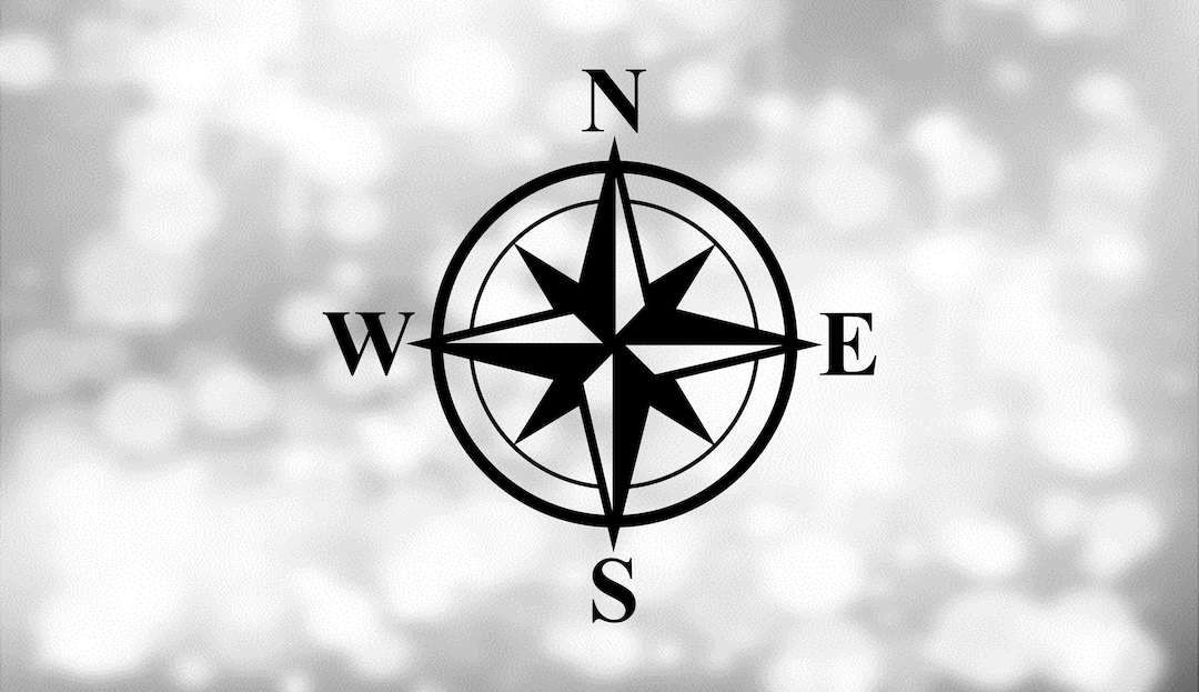 Shape Clipart: 8-point Compass W/ Star, Concentric Circles, and North ...