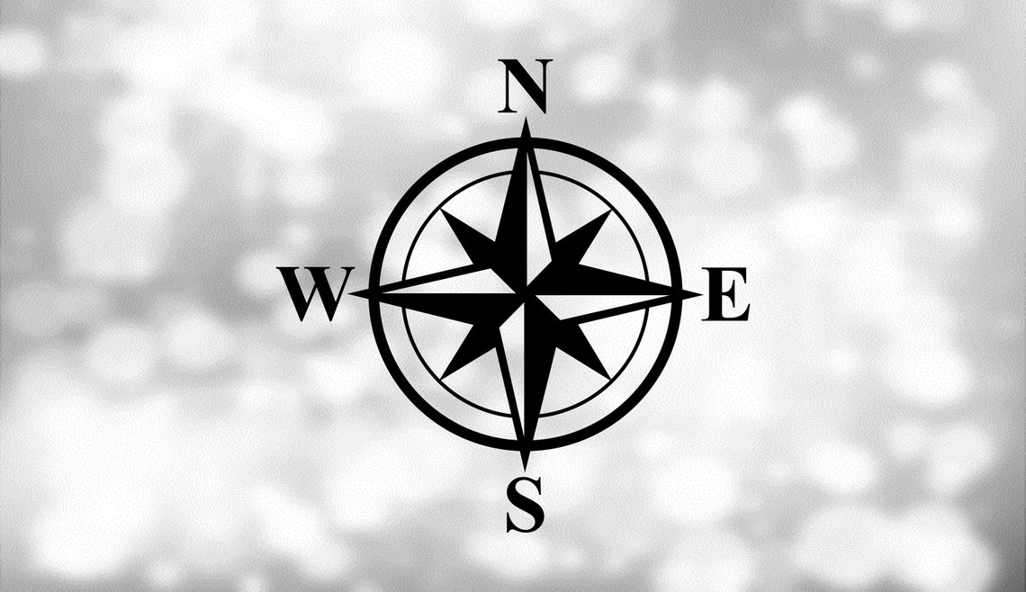 Shape Clipart: 8-point Compass W/ Star Concentric Circles | Etsy