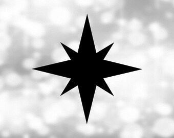 8 Point Star Svg Compass - Etsy
