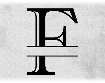 Split Letter F Svg | Etsy
