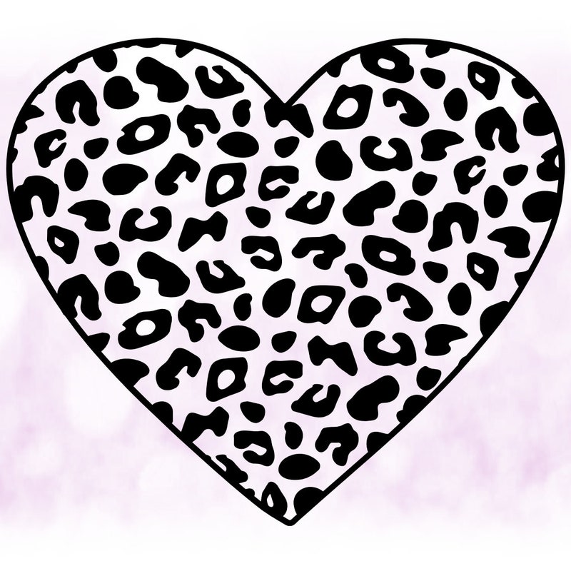 Leopard Skin Heart Svg - Etsy