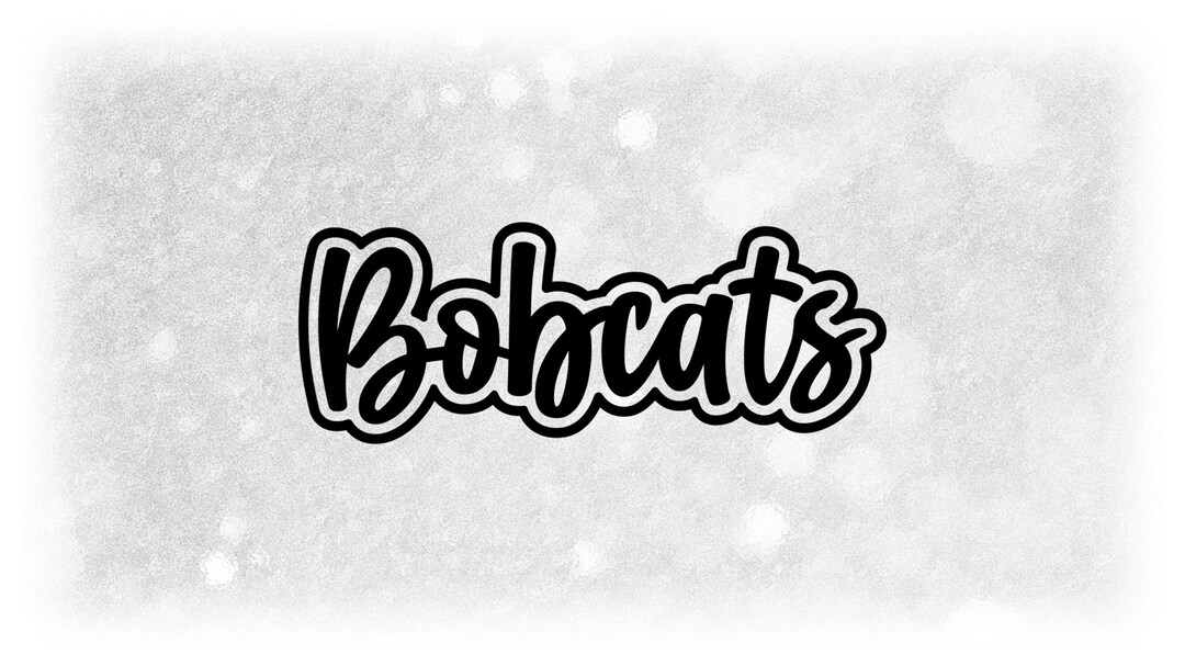 Sports Clipart: Black Bold "bobcats" Team Name in Fun Script Style With ...