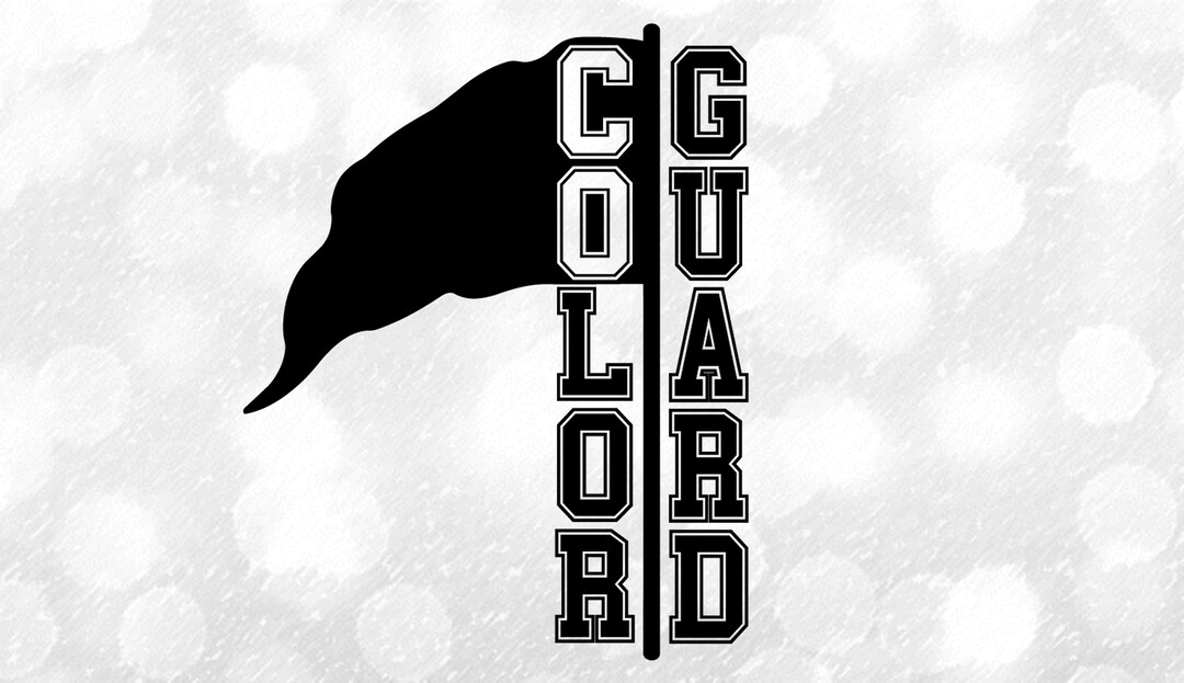 Sports Clipart: Black Color Guard Flag With Words "color Guard" for ...