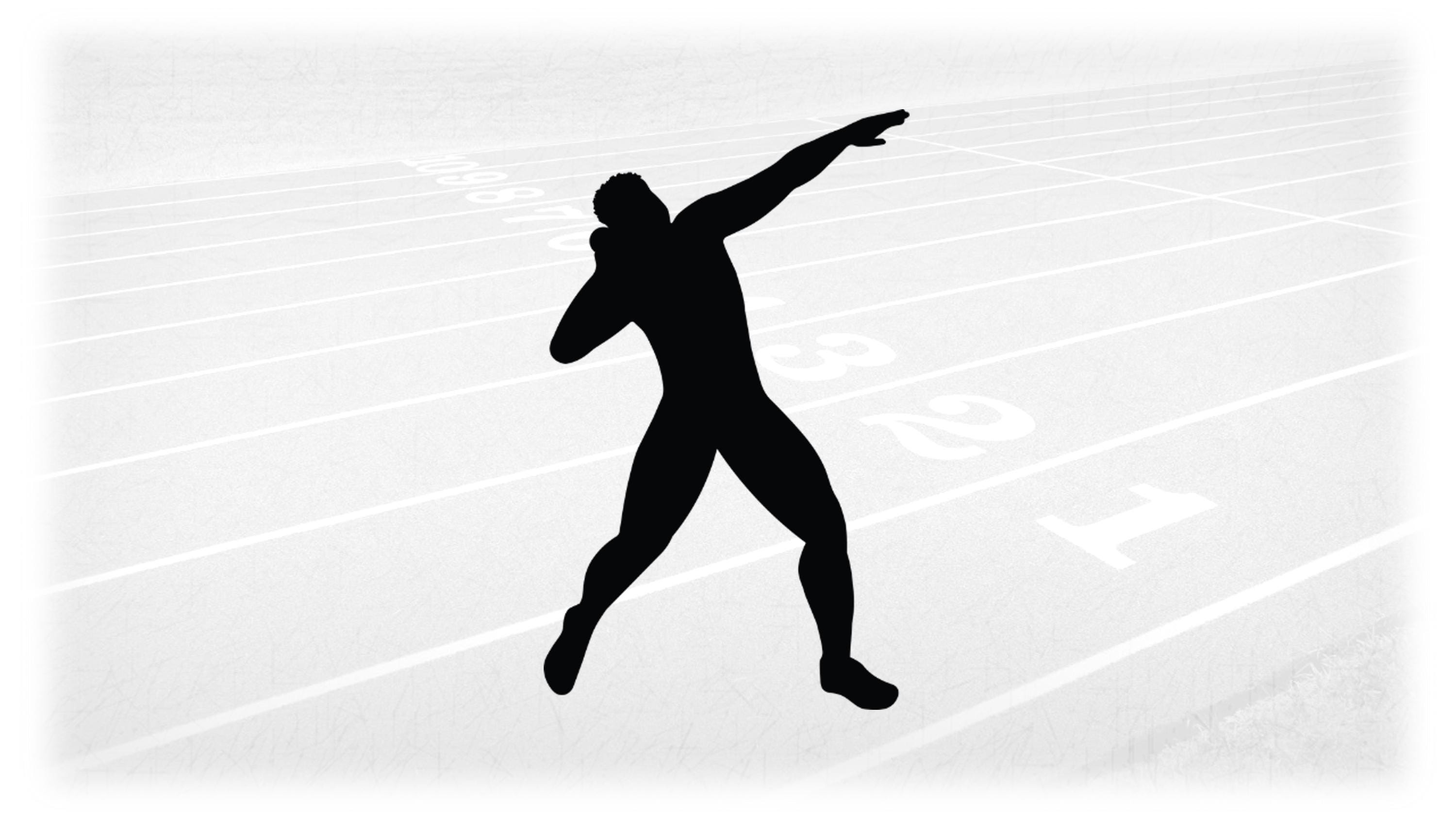 Sports Clipart: Black Silhouette Male/boy/man Shot Put Thrower for ...