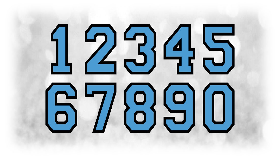 Sports Clipart: Jersey Numbers Grouped on ONE Single Sheet - Etsy