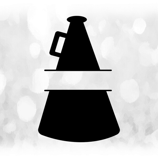 Cheer Megaphone Split Frame Svg - Etsy