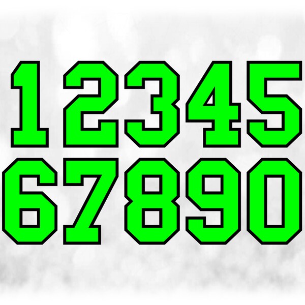 Lime Number Clipart - Etsy