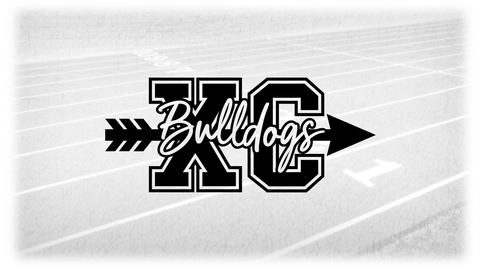 Sports Clipart: Thick Black Varsity Letters "xc" With Arrow for Cross ...