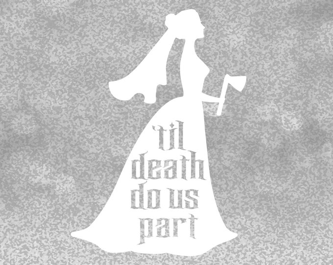 Entertainment Clipart: White Constance Hatchaway Bride, Axe, "til Death ...