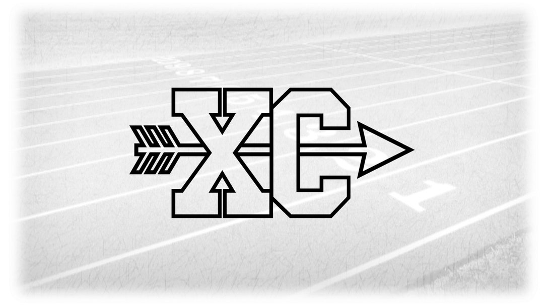 Sports Clipart: Black Outline Letters "xc" Standing for Cross Country ...