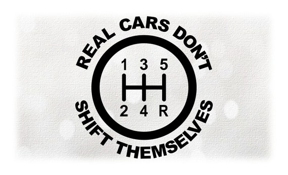 Car / Automotive Clipart: Black Round 5-speed Manual / Stick | Etsy