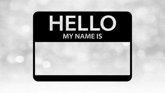 Hello My Name Is Clipart Black And White
