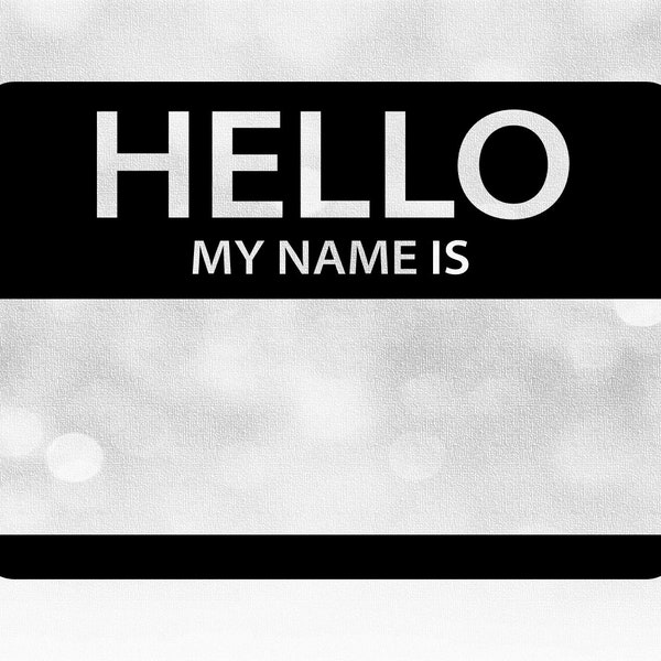 Hello My Name is Sticker - Etsy